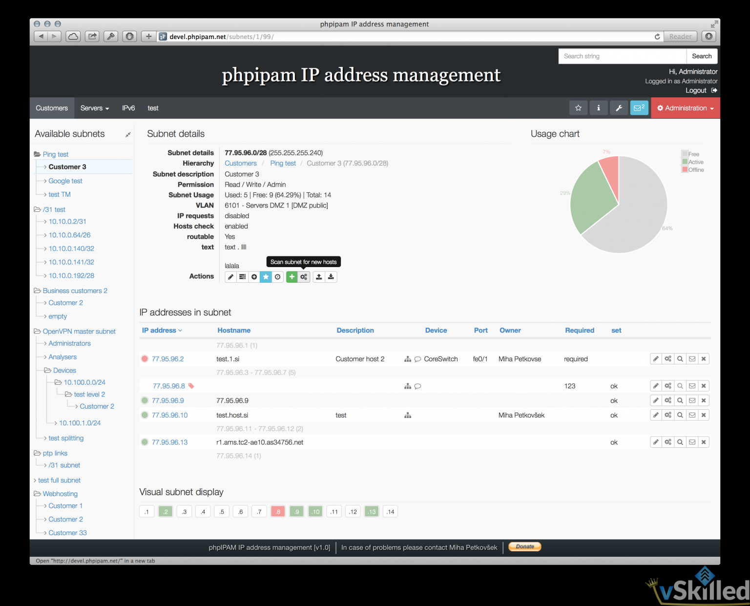 vSkilled.com – Web-Based IP Address Management – phpIPAM